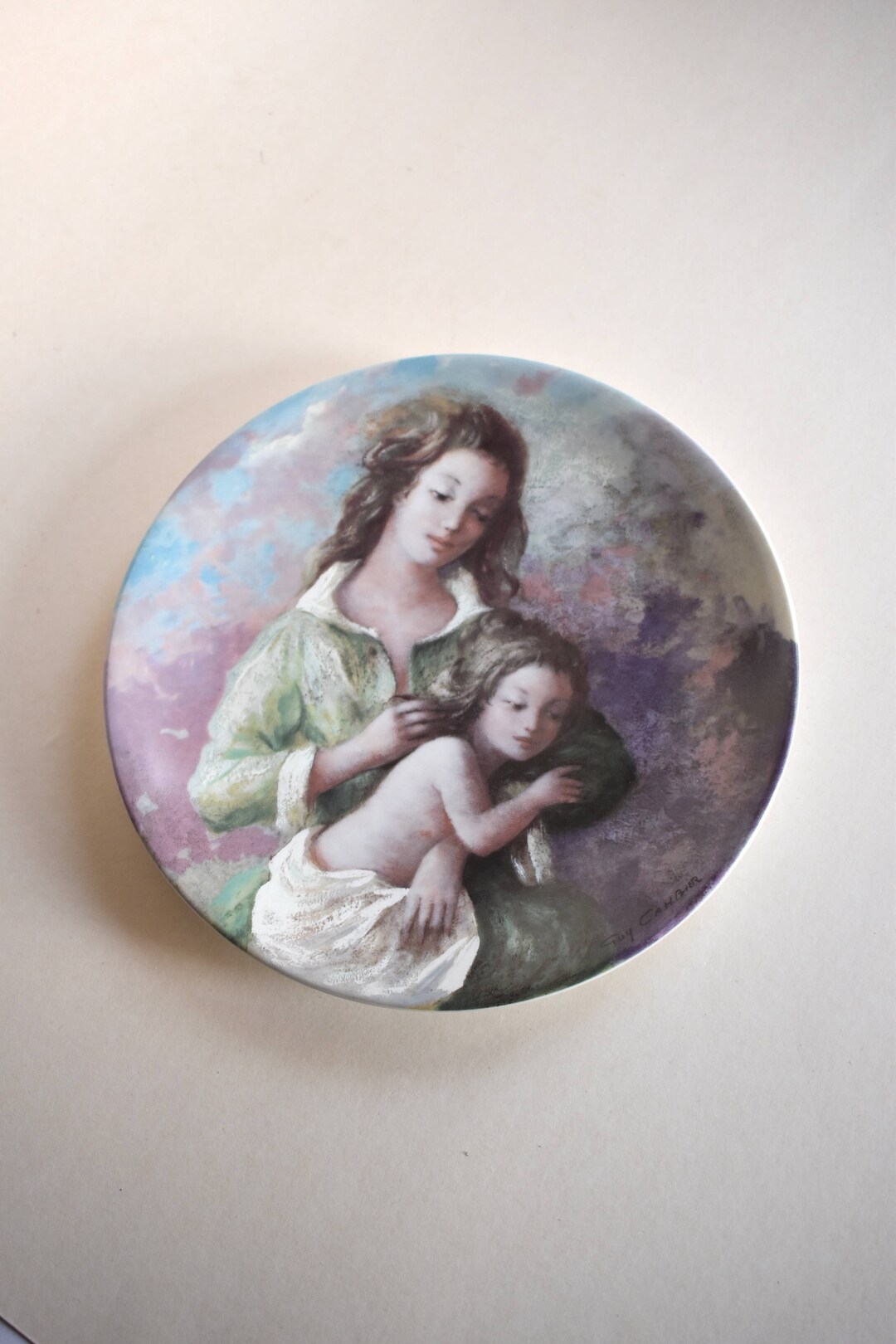 Vintage French Collector Plate, Michele Et Sylvie, Guy Cambier - Etsy