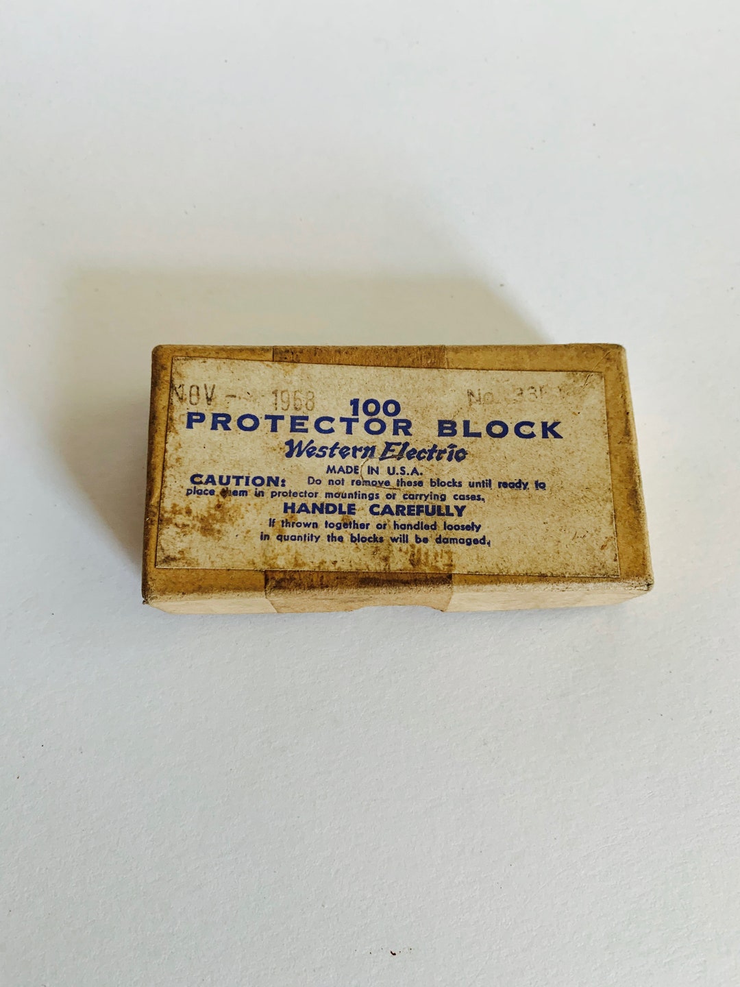 Box of Vintage 100 Protect Block From Western Electric, Opened Box - Etsy