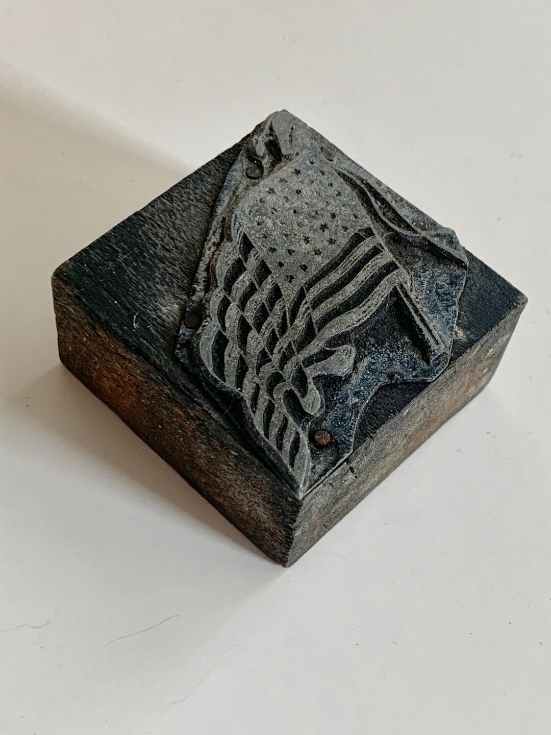 Vintage American Flag Stamp, Advertising, Newspaper - Etsy