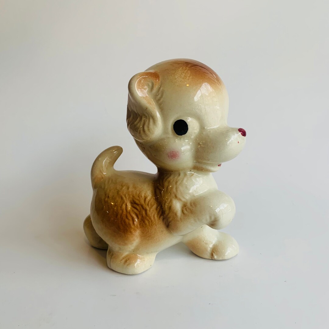Vintage Pottery Puppy - Etsy