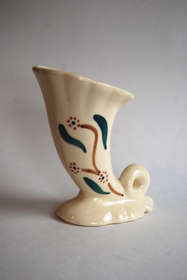 Vintage Pottery, Cornucopia, Art Pottery, Signed - Etsy