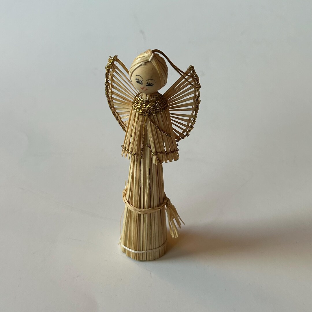Vintage Angel, Matchstick, Straw, Ornament - Etsy