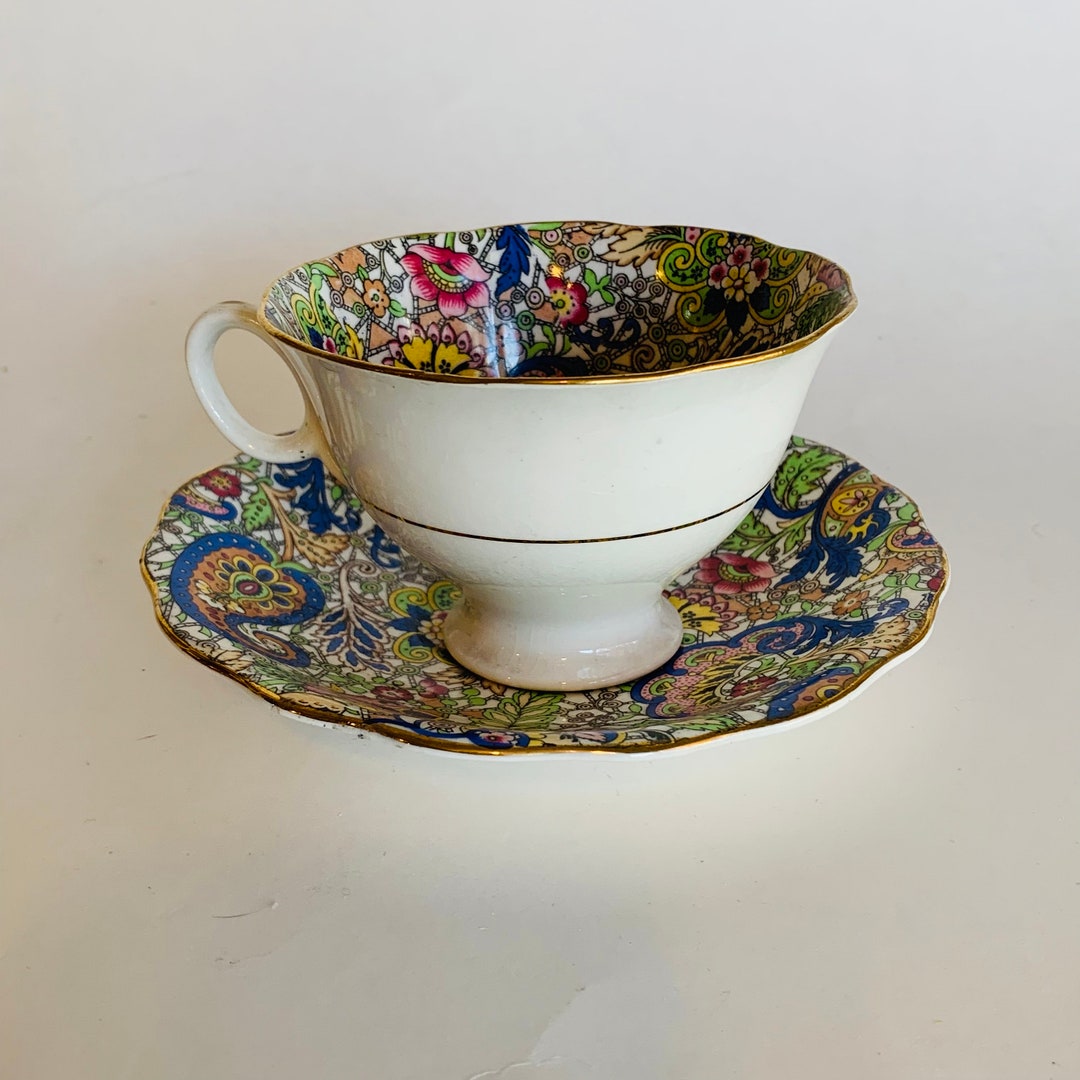 Vintage Radfords Bone China Tea Cup and Saucer Set, Chintz, Paisley - Etsy