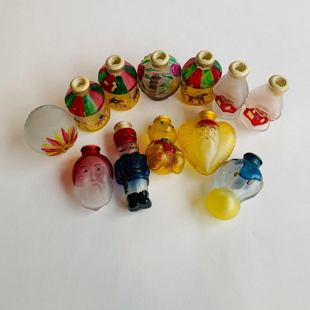 Vintage Christmas Light Covers, Glass, Varied Designs - Etsy