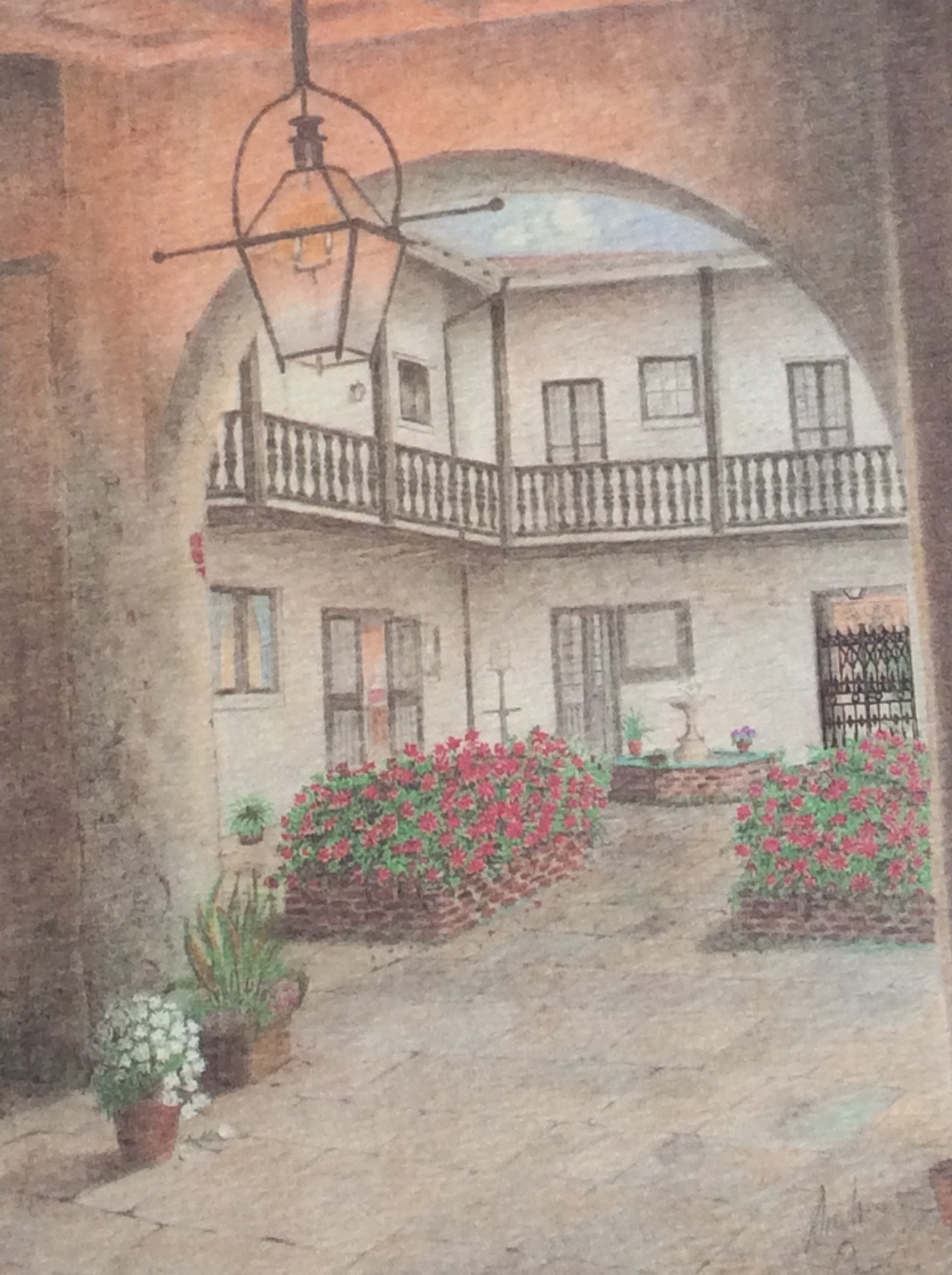 Vintage Archie Boyd Print, Brulator Courtyard - Etsy
