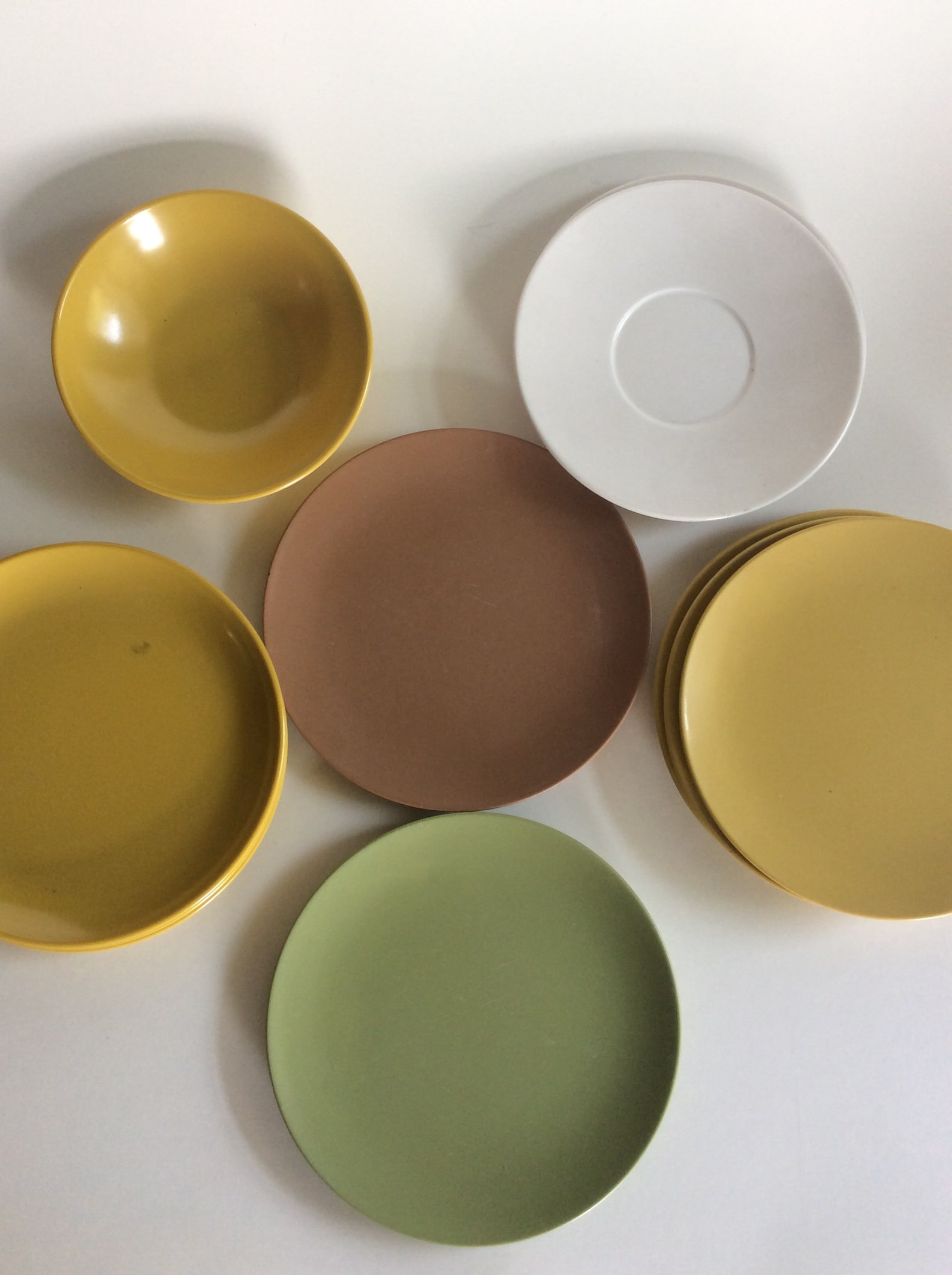 Vintage Malmac Dishes in Mustard Avocado Chocolate and - Etsy