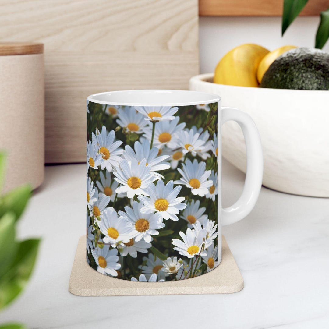 Daisy Mug, Daisy Gifts, Daisy Flower Cup, Daisy Flower Coffee Mug ...