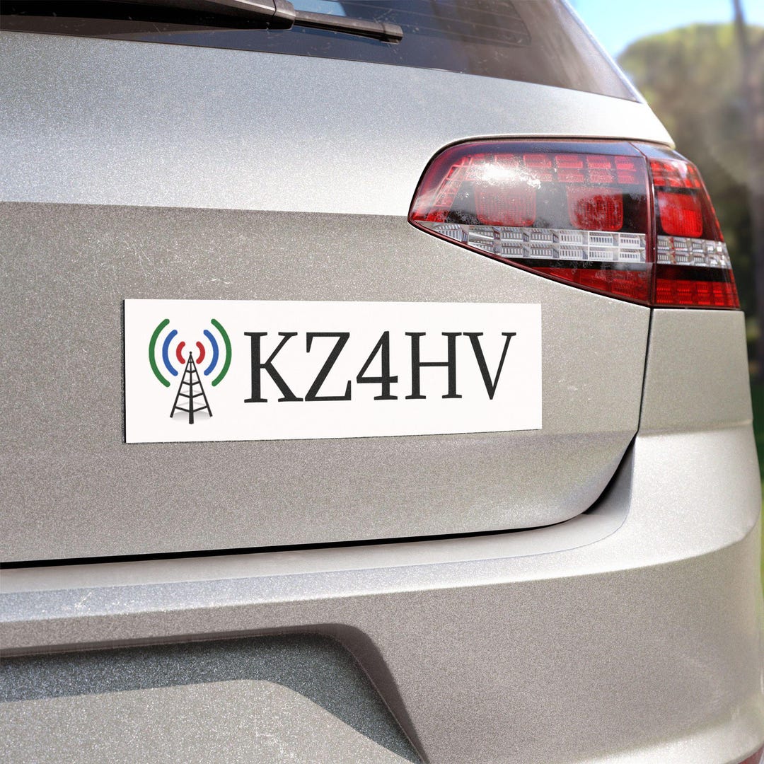 Personalized Ham Radio Call Sign Car Magnet: Weatherproof Vinyl, 10" X ...