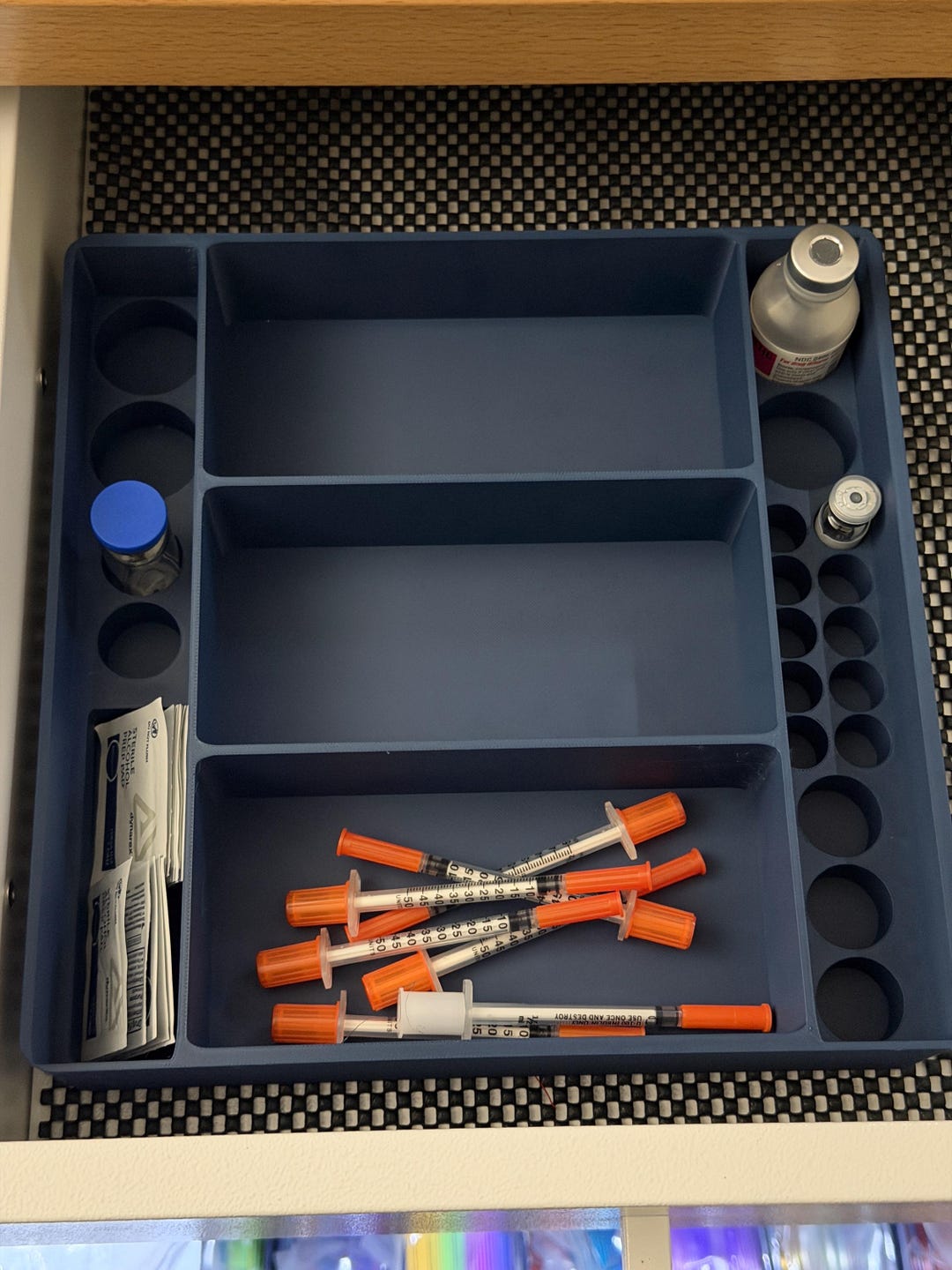 Peptide Drawer Organizer | 3D Printed Storage Insert for Vials and Bac ...