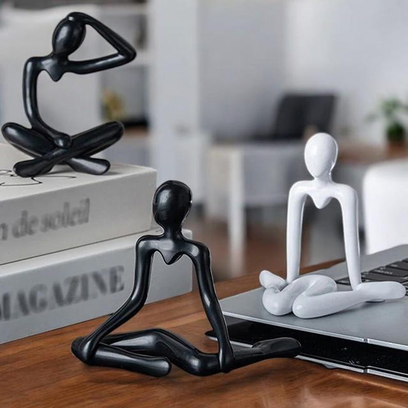 Abstract Thinker Statues Mini Character Figurines, Home and Office ...