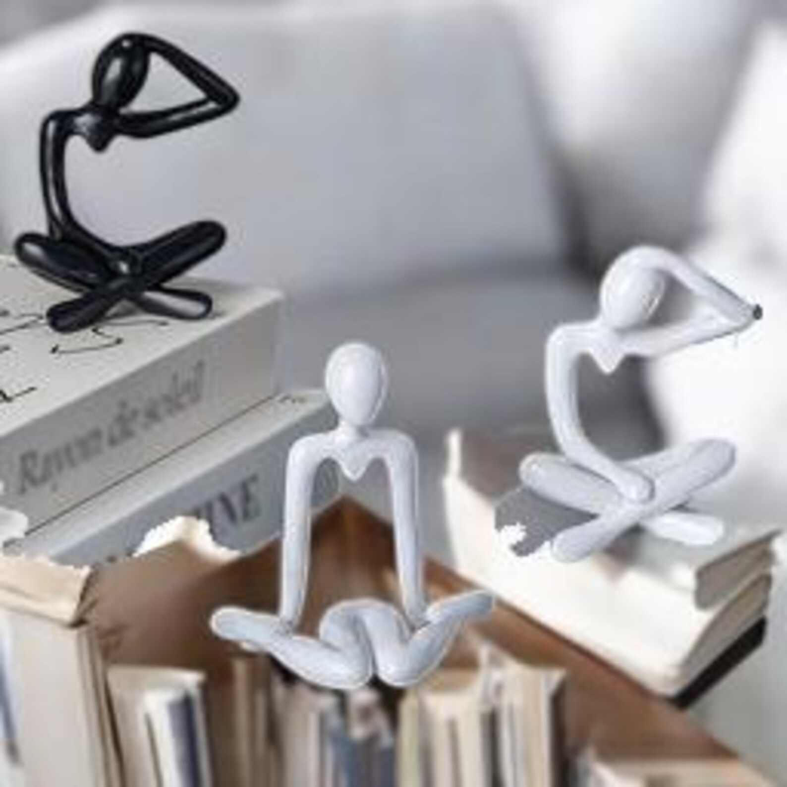 Abstract Thinker Statues Mini Character Figurines, Home and Office ...