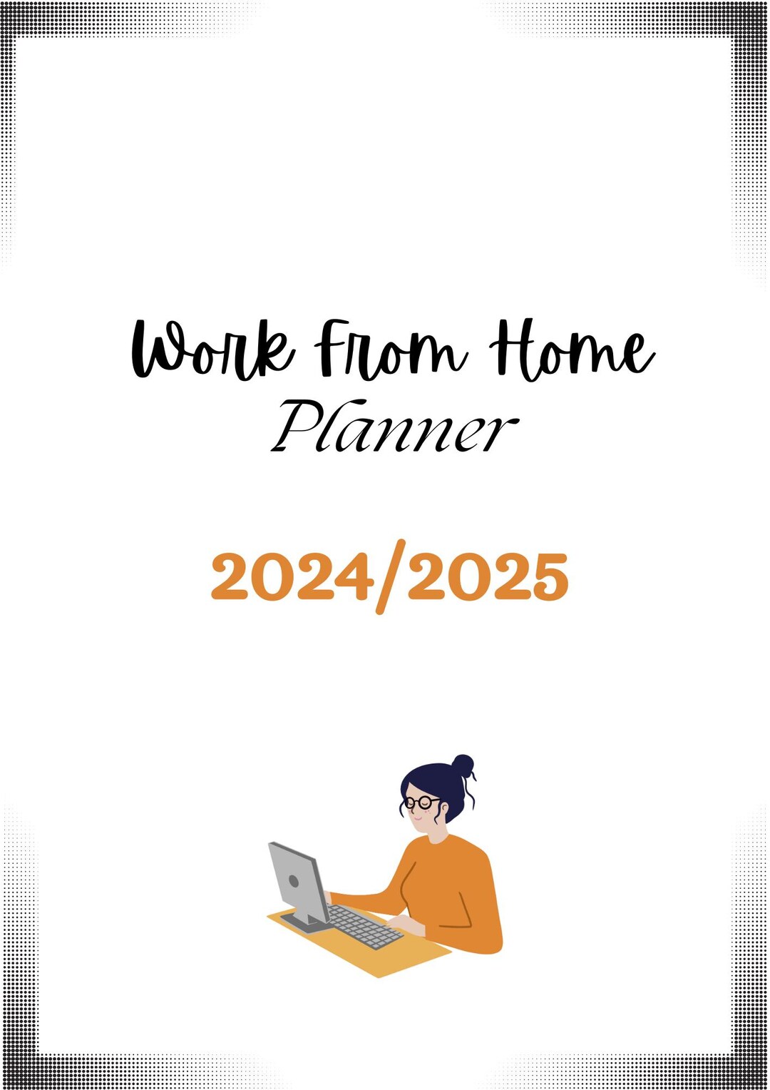 Work From Home Planner | Planning Book Template PDF Printable Editable ...