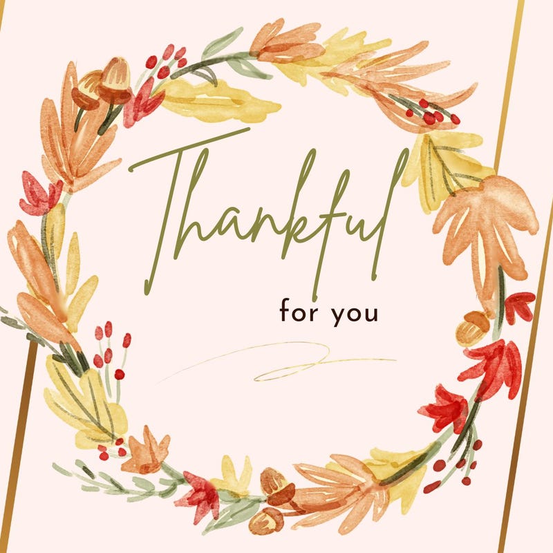 Thankful Card - Etsy