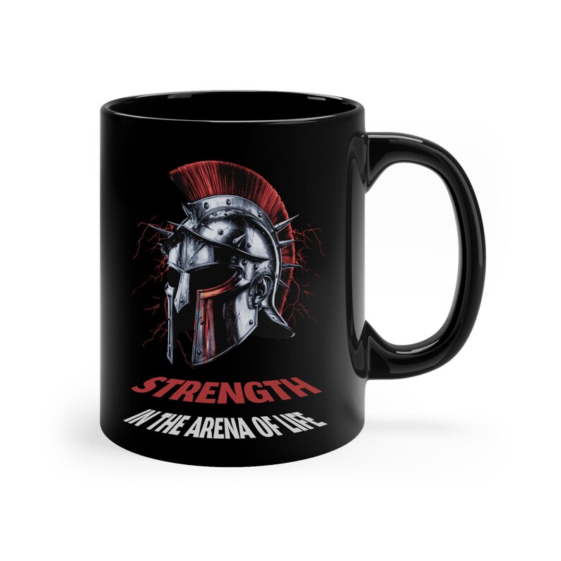 Roman Gladiator Helmet Strength Coffee Mug, 11oz, Gladiators Mug ...