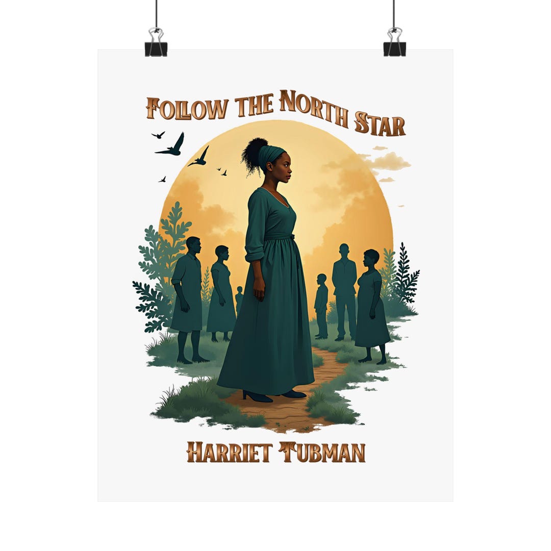 Inspiring Harriet Tubman Art Print, Motivational Wall Decor, Empowering ...