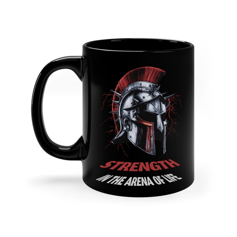 Roman Gladiator Helmet Strength Coffee Mug, 11oz, Gladiators Mug ...