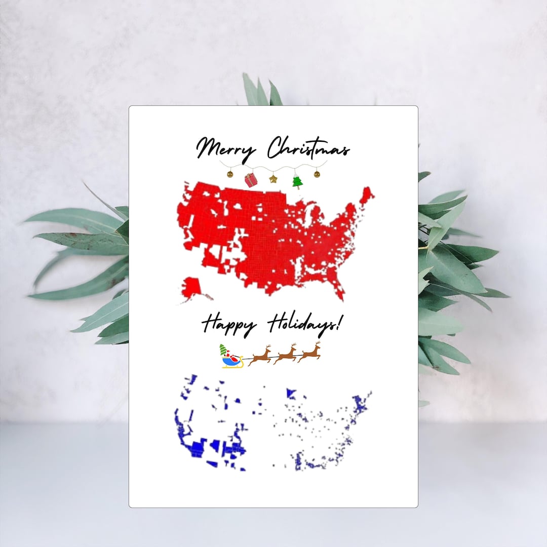 Trump Christmas Card: 2024 Election Map Greeting Card - Etsy