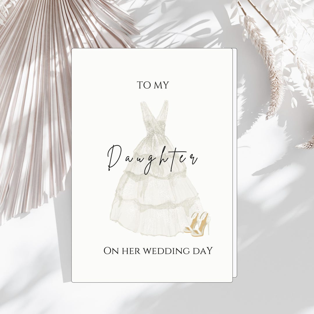 To My Daughter Wedding Card: Handmade Kraft Paper Greeting - Etsy