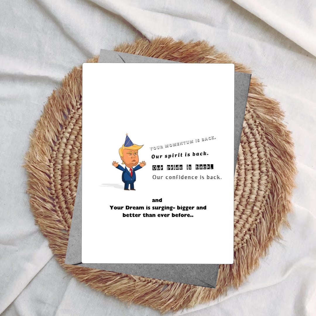 Funny Trump Birthday Card: MAGA Celebration - Etsy