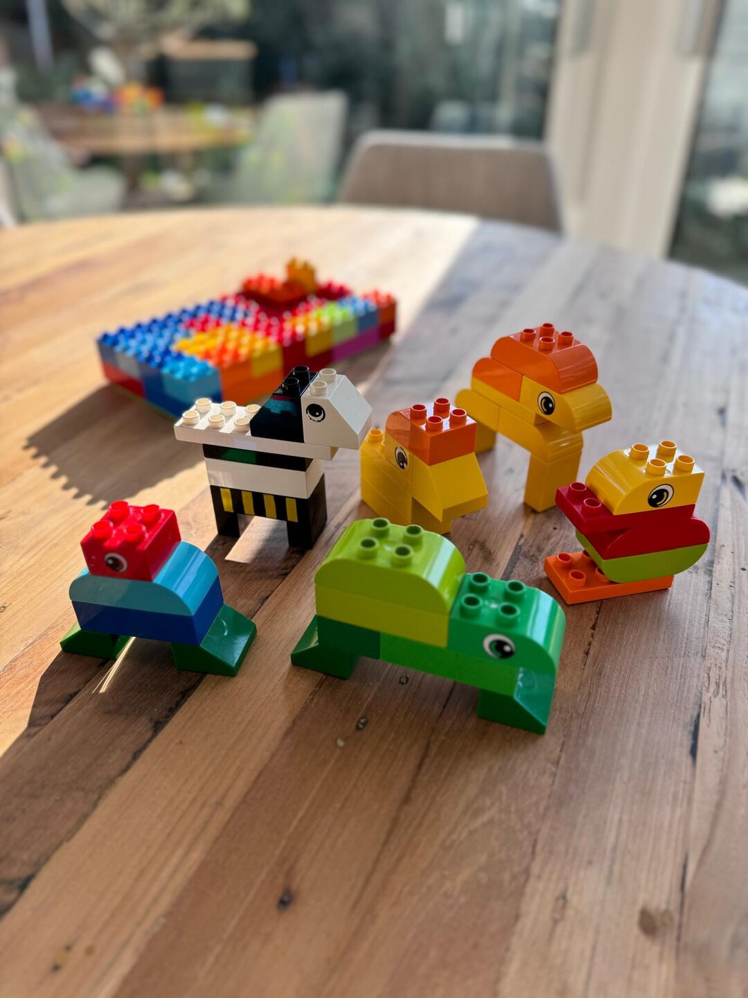 Colorful Duplo Building Cards, Building With Duplo, Making 15 Shapes ...