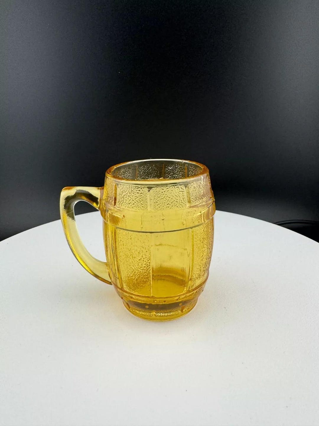 Vintage Hazel Atlas Amber Barrel Marigold Mug Shot Glass - Etsy