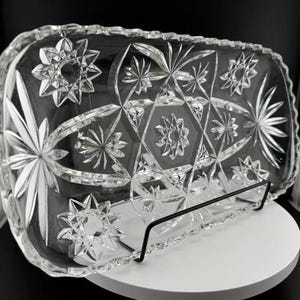 Beautiful Vintage Cut Glass Bread Plate - Etsy