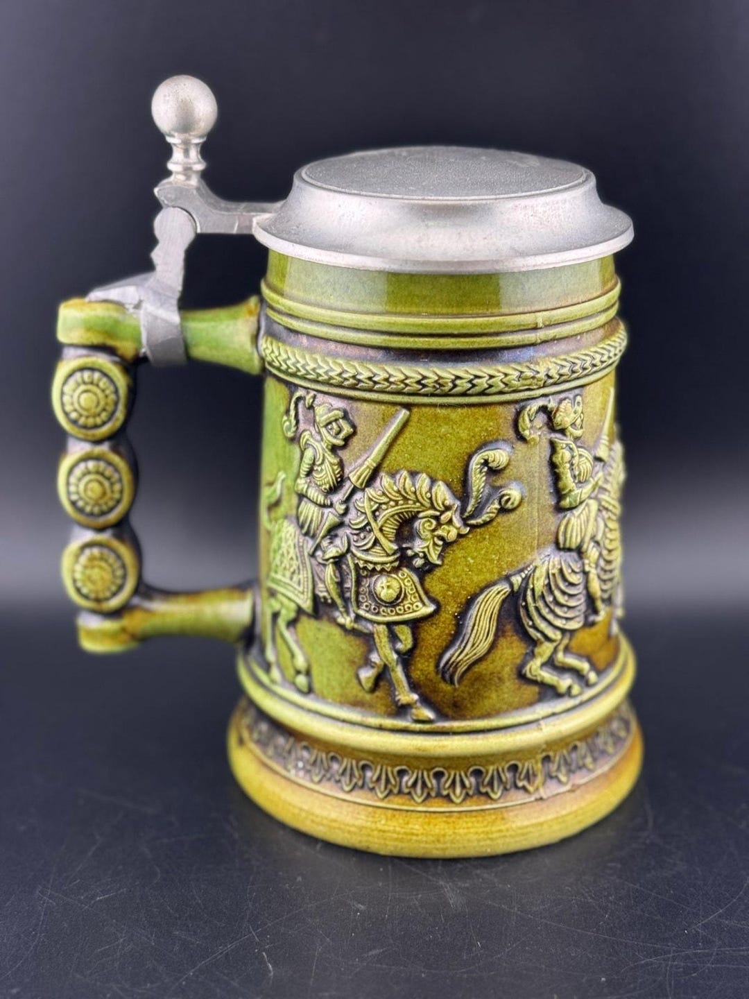 GERZ West Germany Green Glazed Beer Stein - Etsy