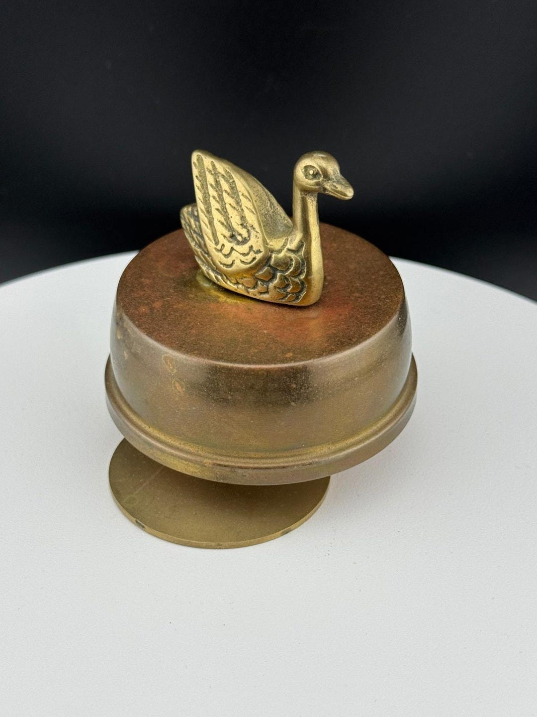 Vintage Brass Swan Music Box - Etsy