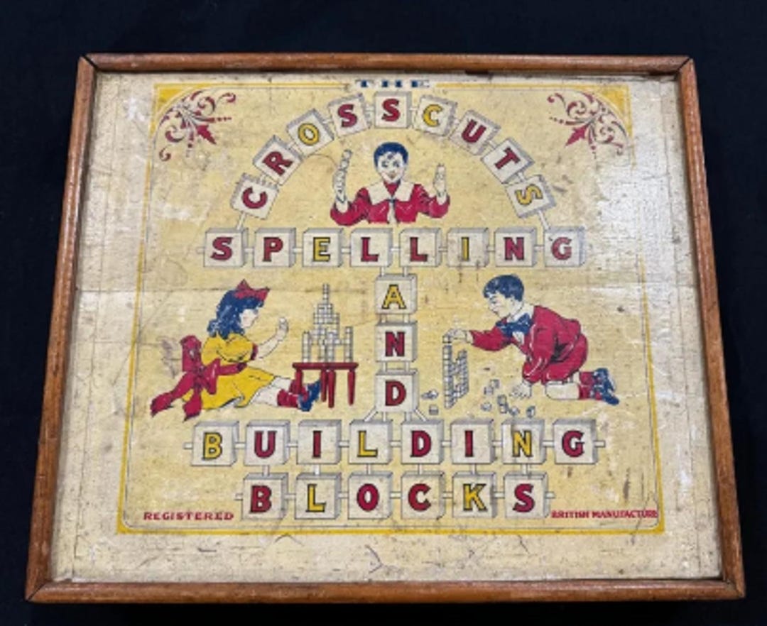 RARE Spelling Building Blocks - Etsy