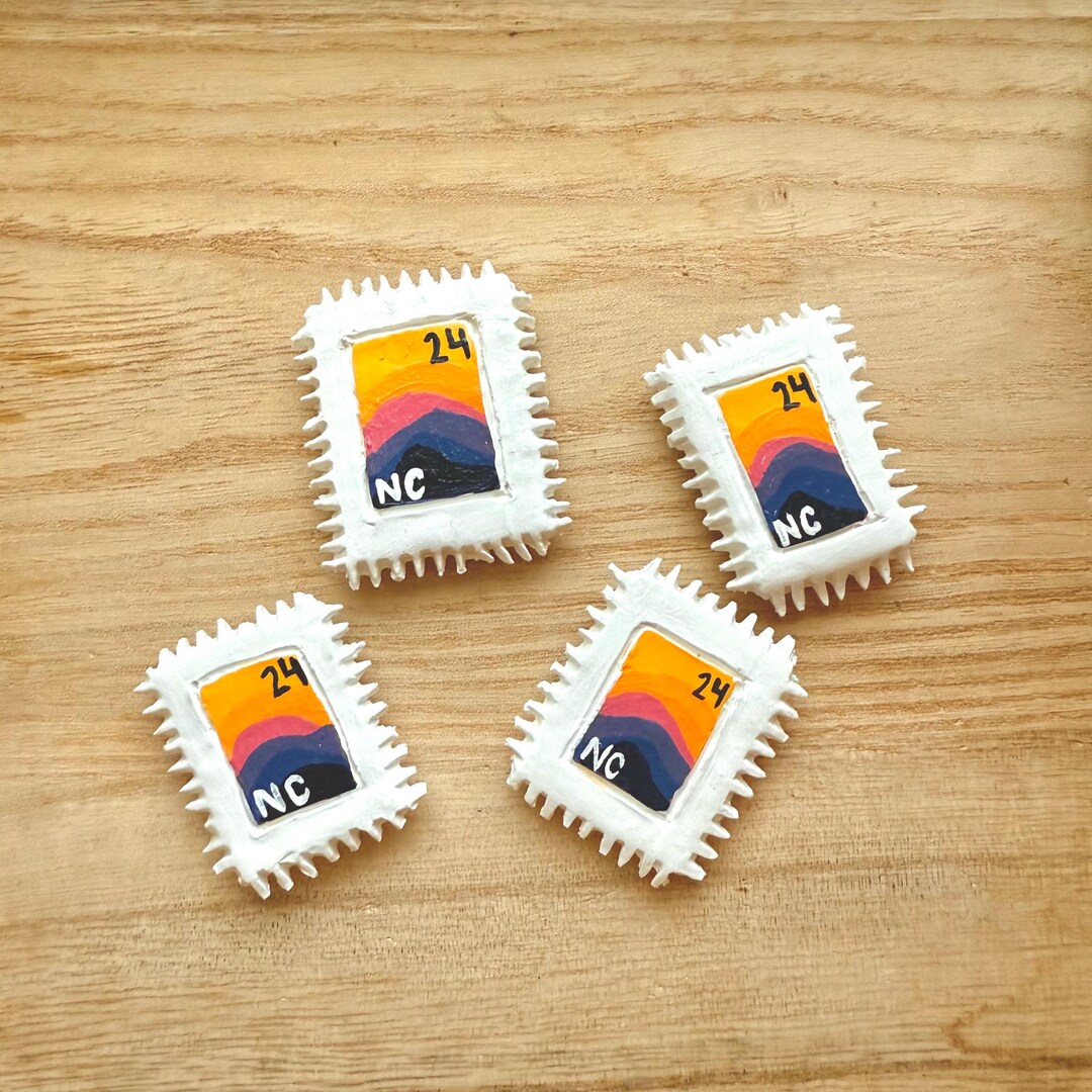 Handmade Postage Stamp Magnet of NC Blue Ridge Mountains # ...