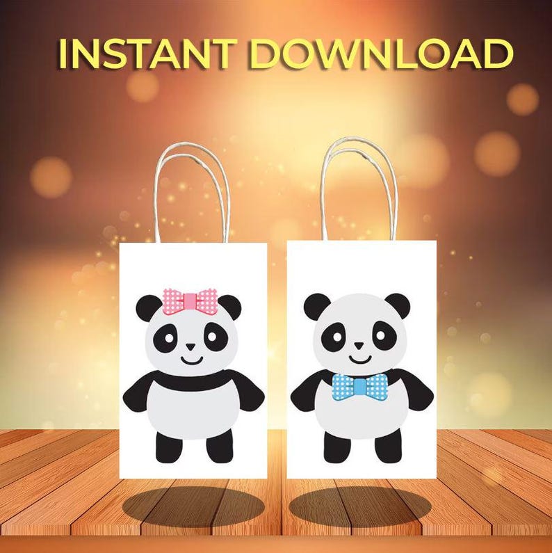 INSTANT DOWNLOAD / Panda Bear PRINTABLE Baby Shower/ Birthday Party ...