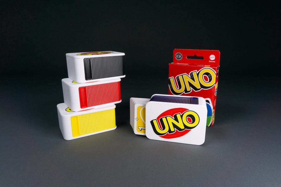 Kaartspeldoos voor UNO en de varianten Flip!, Extreme, Party, Bingo en ...