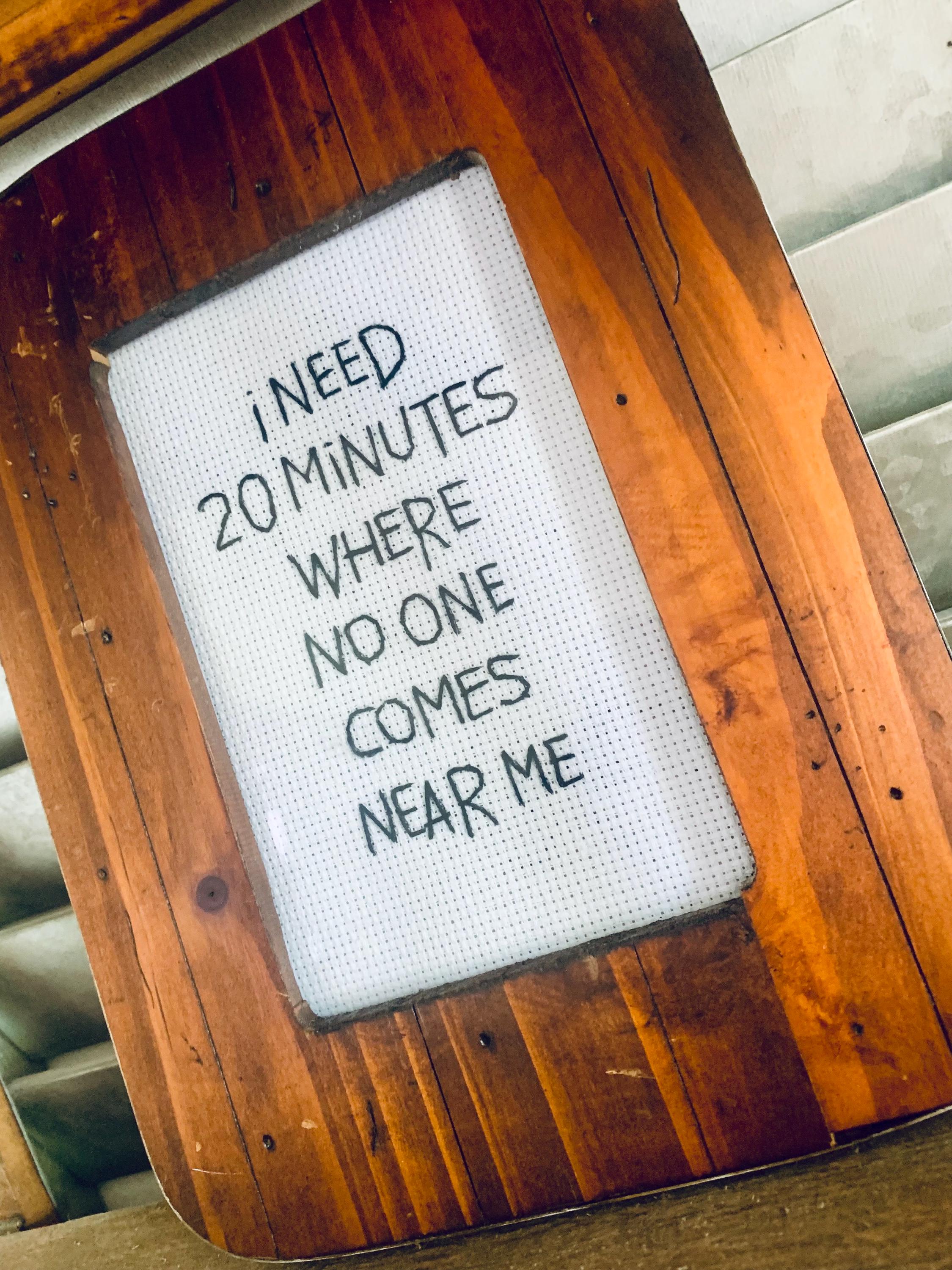MADE TO ORDER - I Need 20 Minutes - Hand Embroidery 4x6 Ready to Frame ...