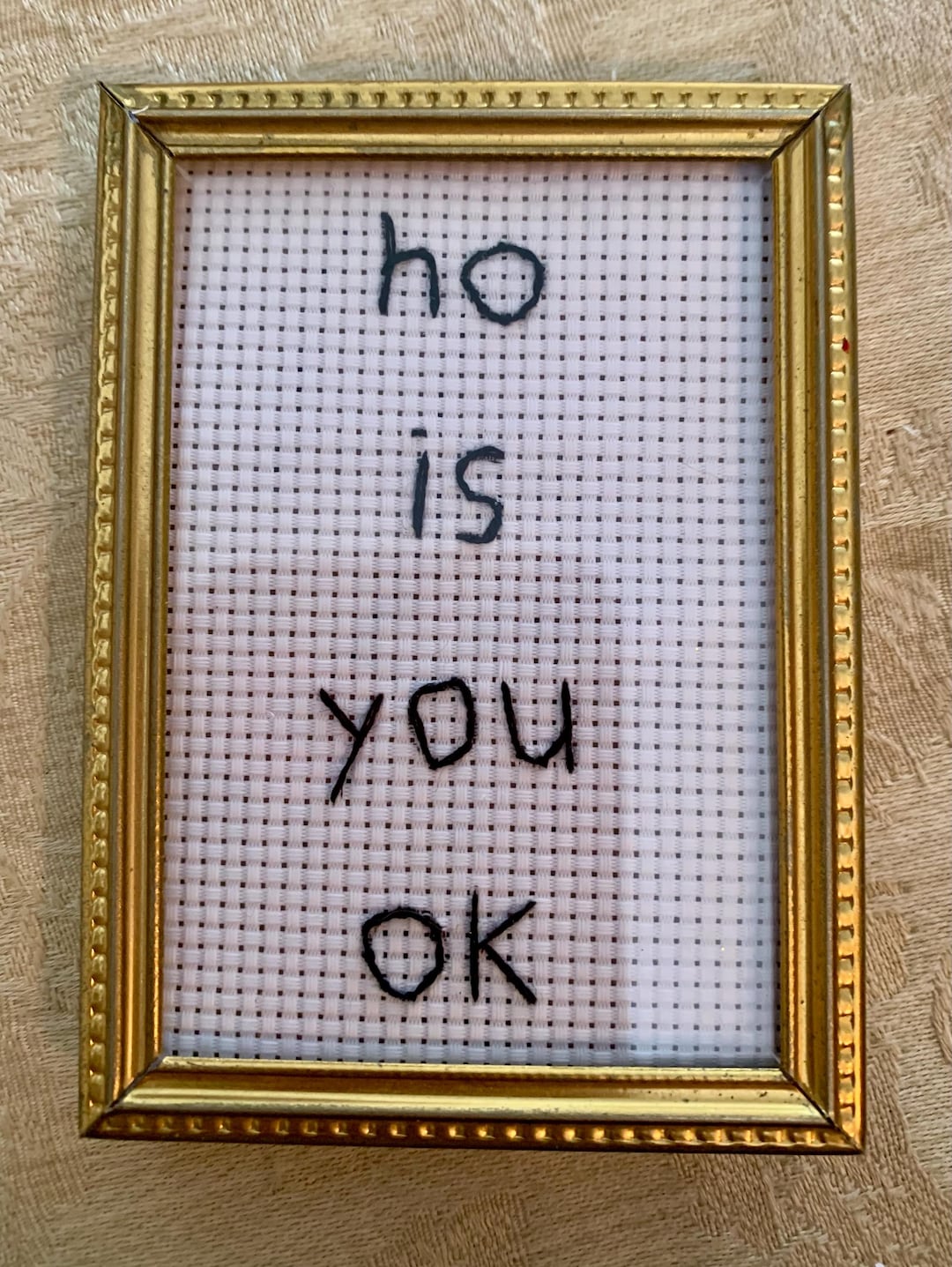 MADE TO ORDER - Ho is You Ok - 2x3 Hand Embroidery Ready to Frame - Etsy