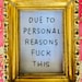 Personal Reasons - (unframed) 4x6 Hand Embroidery Made to Order - Etsy