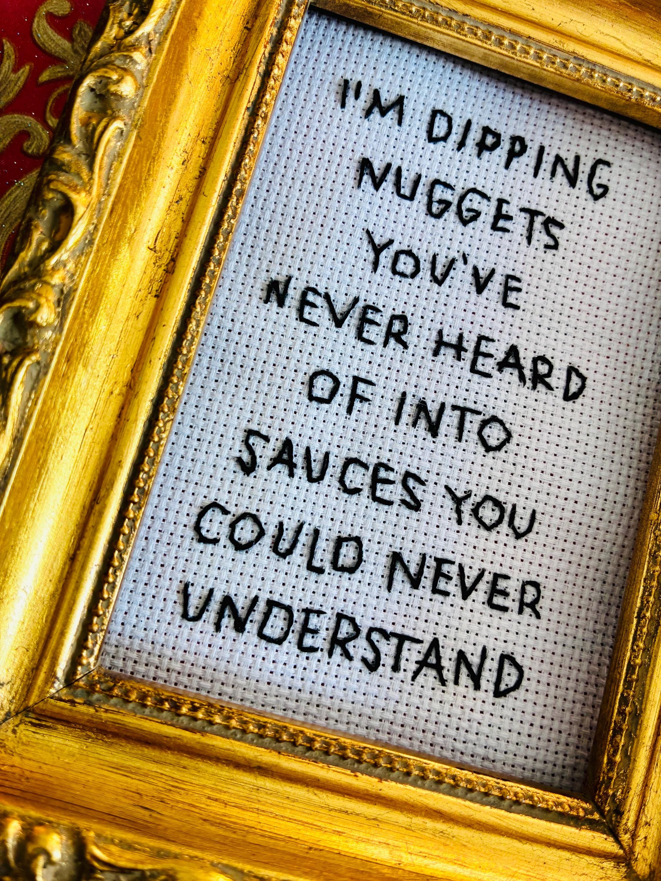 Nuggets & Sauce - (unframed) 4x6 Hand Embroidery Made to Order - Etsy
