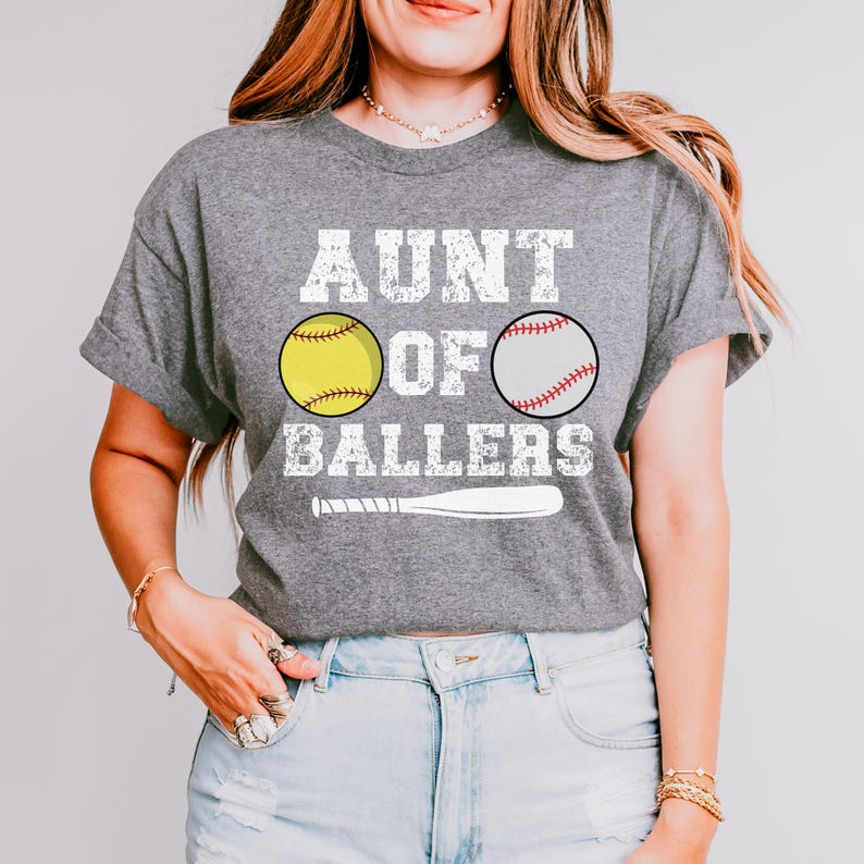 Custom Baseball Softball Aunt Shirt, Personalized Sports Aunt, Baseball ...