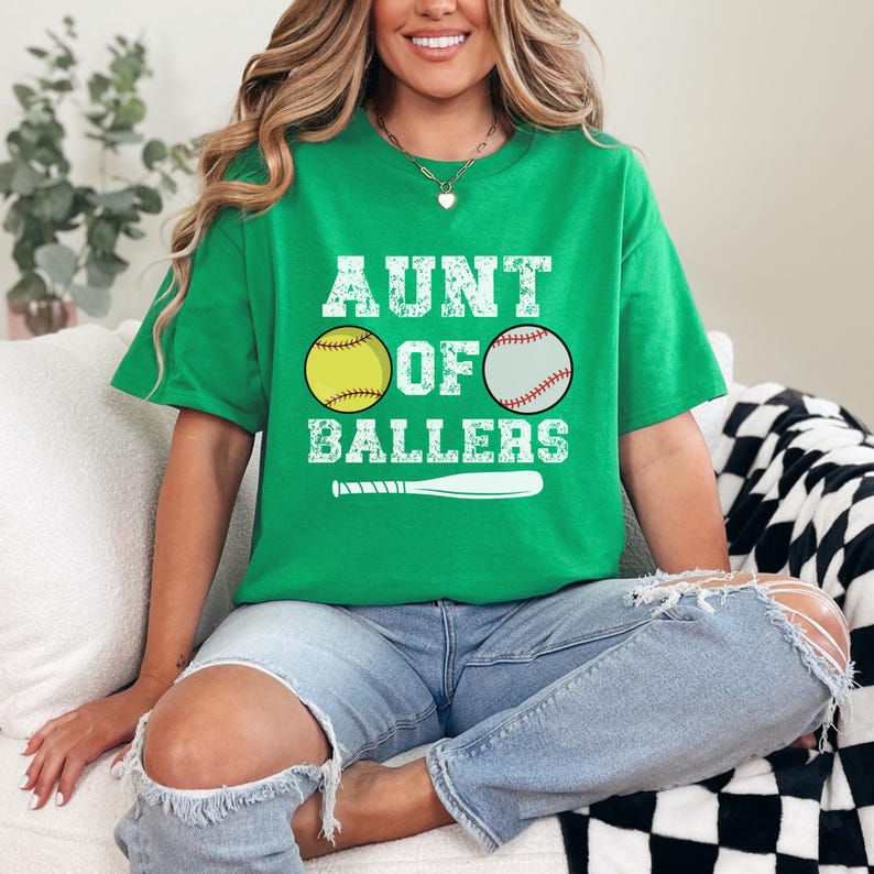 Custom Baseball Softball Aunt Shirt, Personalized Sports Aunt, Baseball ...