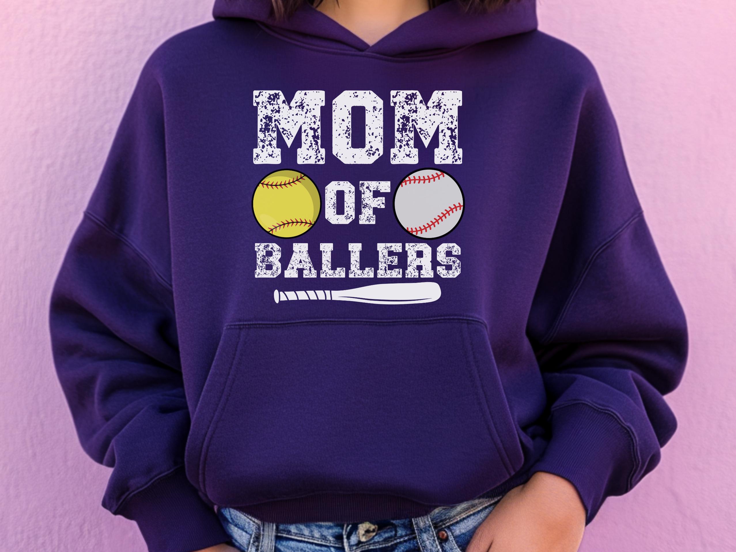 Custom Baseball Softball Mom Hoodie, Personalized Softball Baseball Mom ...