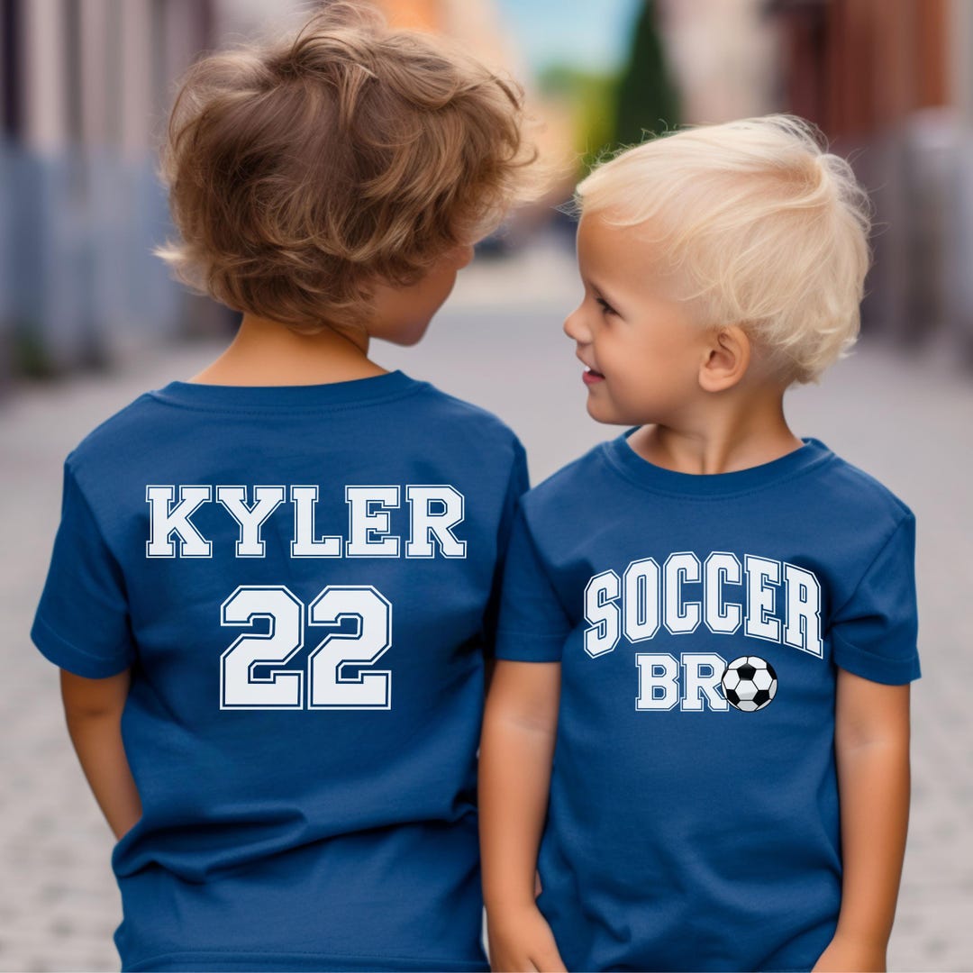 Custom Soccer Brother Shirt, Personalized Name and Number, Youth Soccer ...