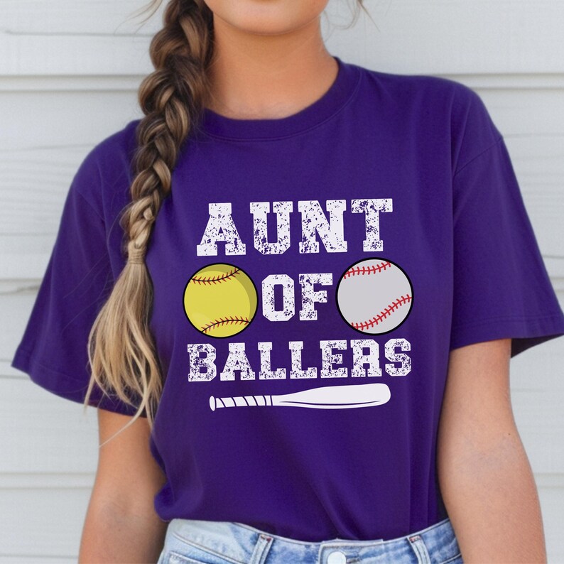Custom Baseball Softball Aunt Shirt, Personalized Sports Aunt, Baseball ...