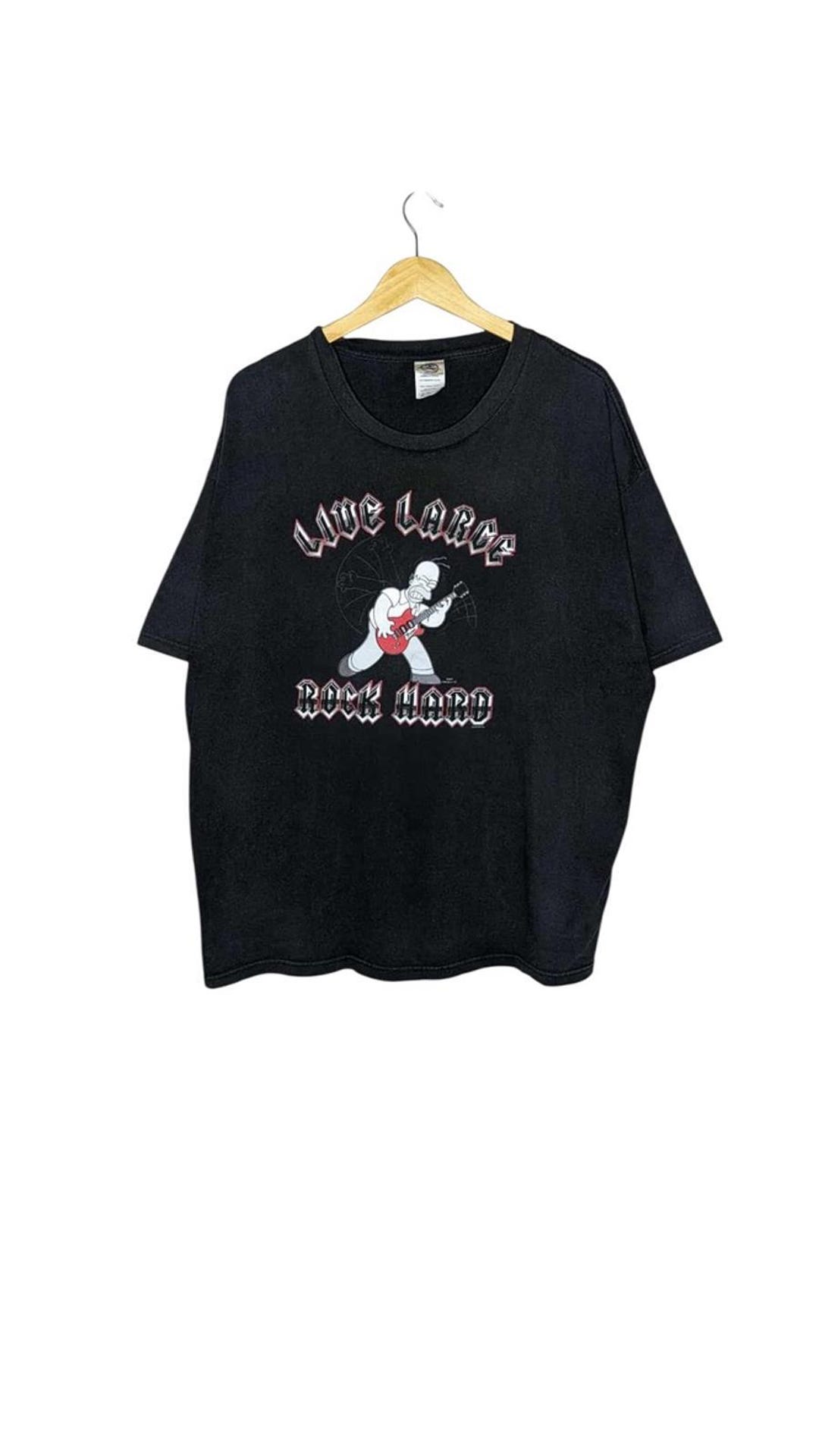 Vintage Simpsons Live Large Rock Hard Size XXL Y2K Homer Simpson Grunge ...