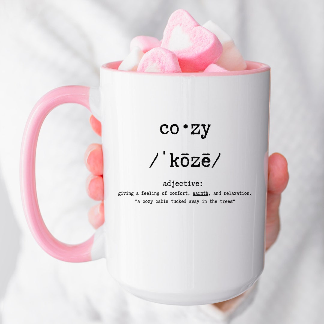 Cozy Definition Mug Minimalist Coffee Mug Gift for Writers, Coffee ...