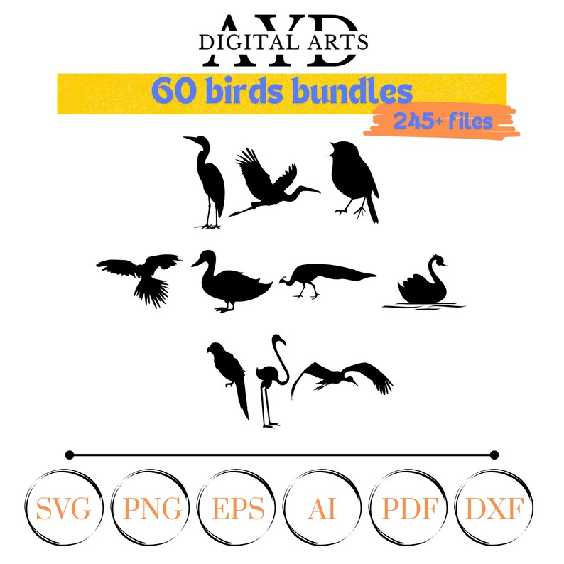 Bird SVG, Bird Svg Bundle, Flying Bird Svg, Sparrow Svg, Files for ...