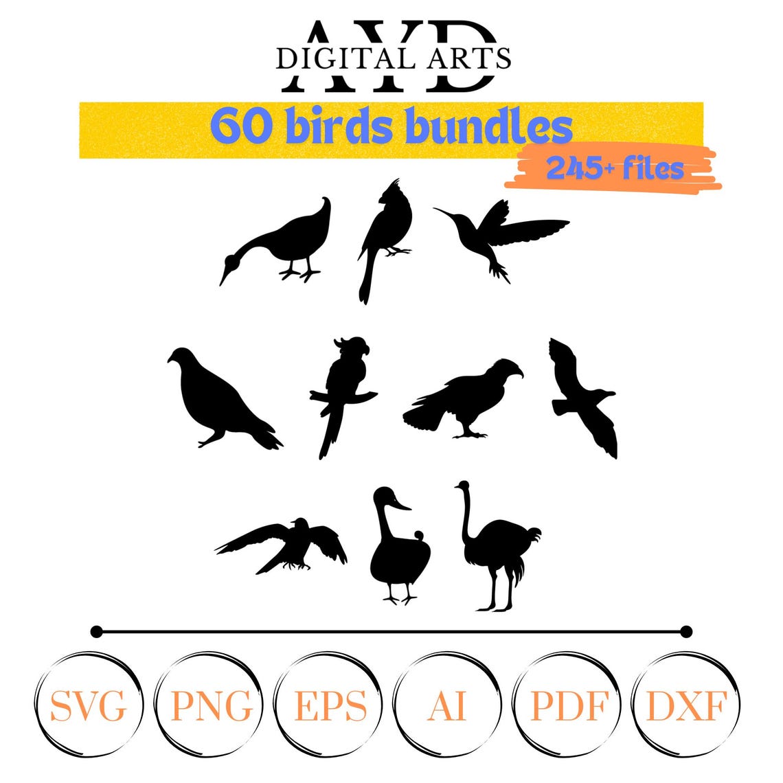 Bird SVG, Bird Svg Bundle, Flying Bird Svg, Sparrow Svg, Files for ...
