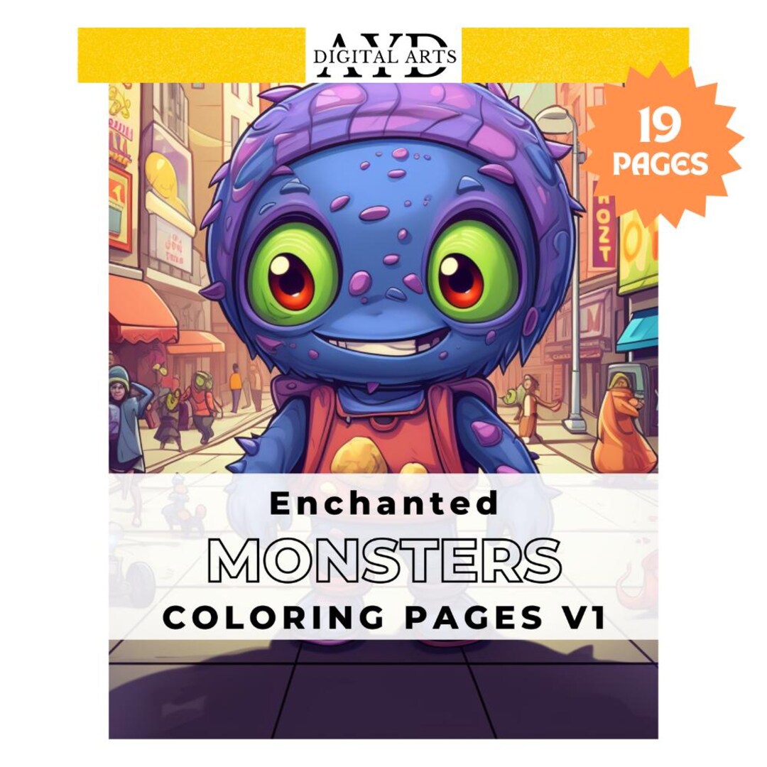 Enchanted Monsters Coloring Pages, Monster Coloring Pages for Kids ...