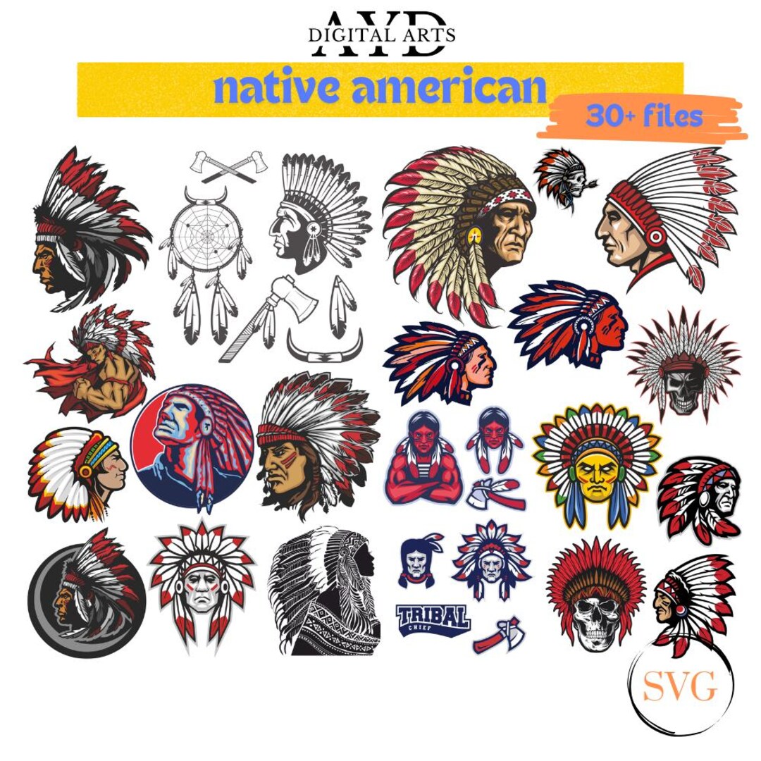 Native American Sticker Svg, Native American Png, Native American ...
