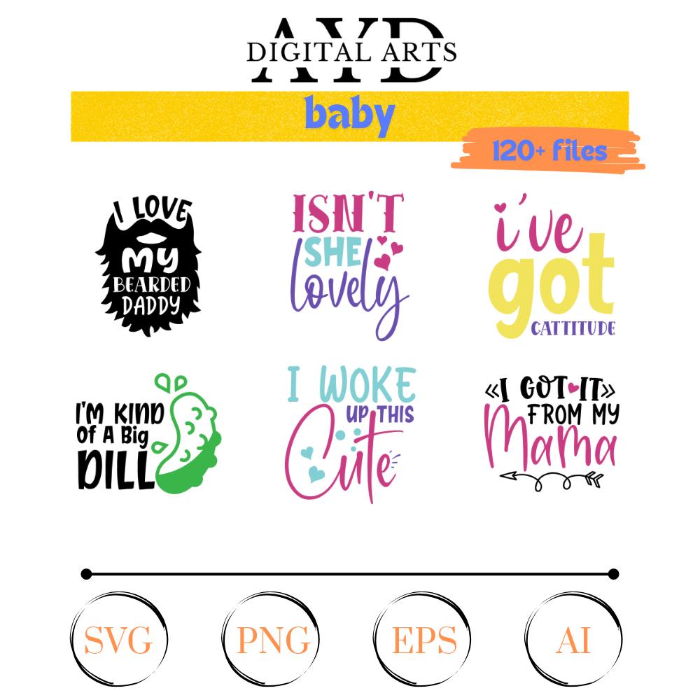 Baby Svg, Baby Bundle Png, Baby Printable, Svg, Digital Prints, Png, Ai ...