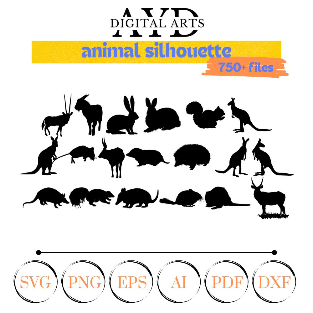 Animals Bundle Svg, Animals Cricut, Animals Clipart, Animal Silhouette ...