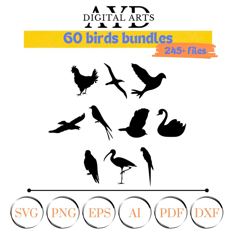 Bird SVG, Bird Svg Bundle, Flying Bird Svg, Sparrow Svg, Files for ...